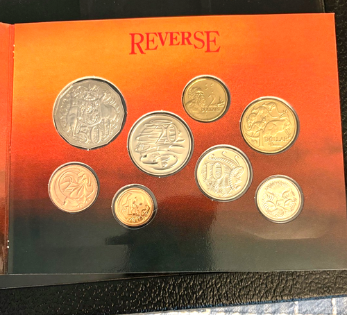 1989 Australian Mint Set 8 SEALED/UNC Coins INC. now extinct 1 & 2 ...