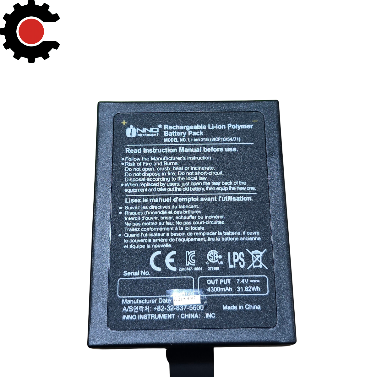 INNO Instrument Li-ion 216 Battery Pack 7.4V 4300mAh | eBay