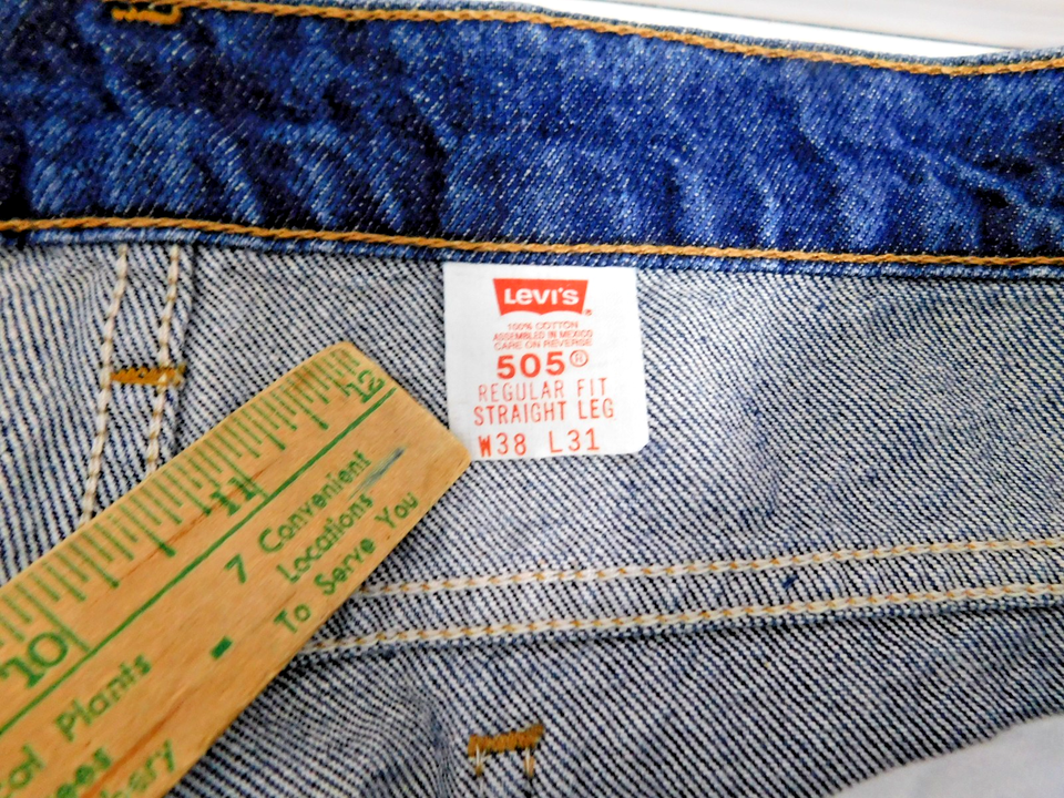 Vintage Orange Tab Levi's 505 Mens Jeans 38 x 31 Straight Leg Denim ...