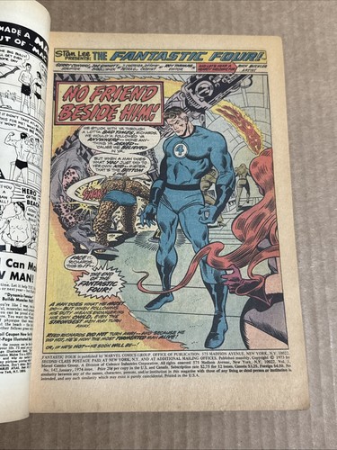FANTASTIC FOUR #142 FIRST PRINT MARVEL COMICS (1974) THING HUMAN TORCH ...