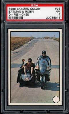 1966 TOPPS OPC (Canada) BATMAN COLOR TV Show #35 Batman & Robin PSA 7 ...