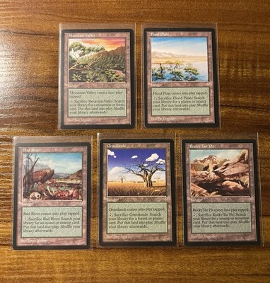 MTG MIRAGE Allied SAC/FETCH Dual LANDS SET Mirage NM 1996 UNCOMMON ...