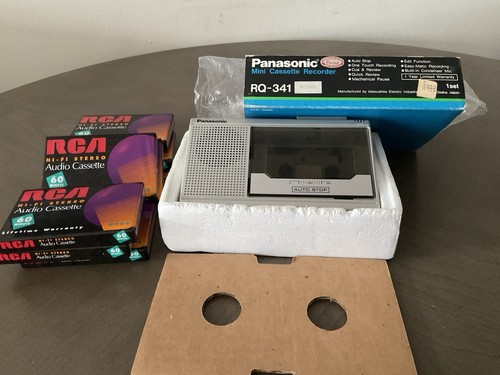 Panasonic Mini Cassette Recorder Player RQ-341 - Tested & 7 Blank RCA ...
