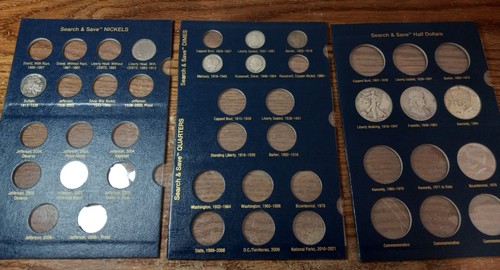 Coin starter collection lot, many silver coins seated liberty, Walking ...