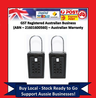2 x SURF LOCK KEY SAFE BOX STORAGE PADLOCK COMBINATION MTB CYCLING ...