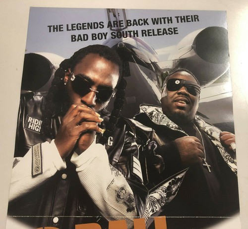 Memphis Rappers 8 Ball & MJG Signed Ridin High Album Insert 12" x 24 ...
