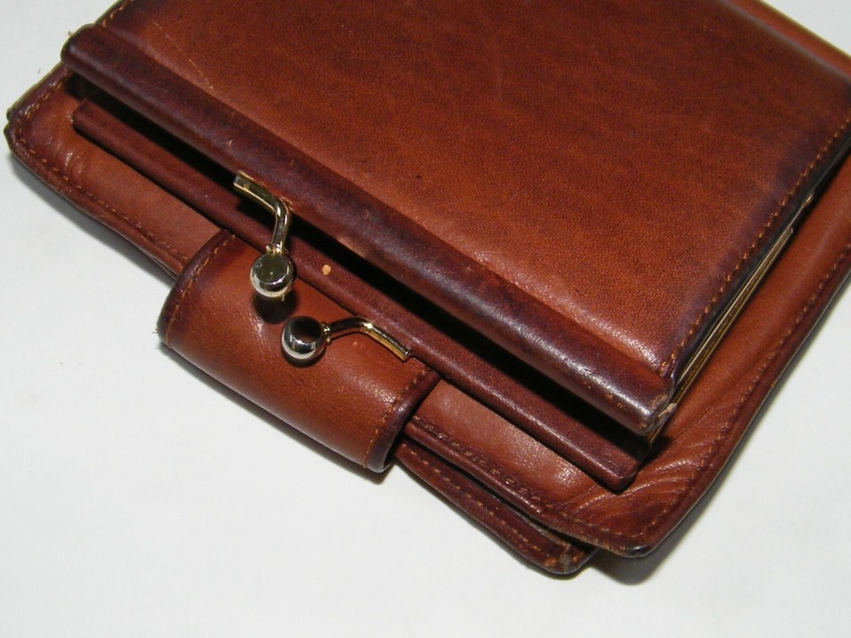 ECHT 2 PRYM GENUINE LEATHER BIFOLD WITH CHANGE HOLDER WALLET | eBay