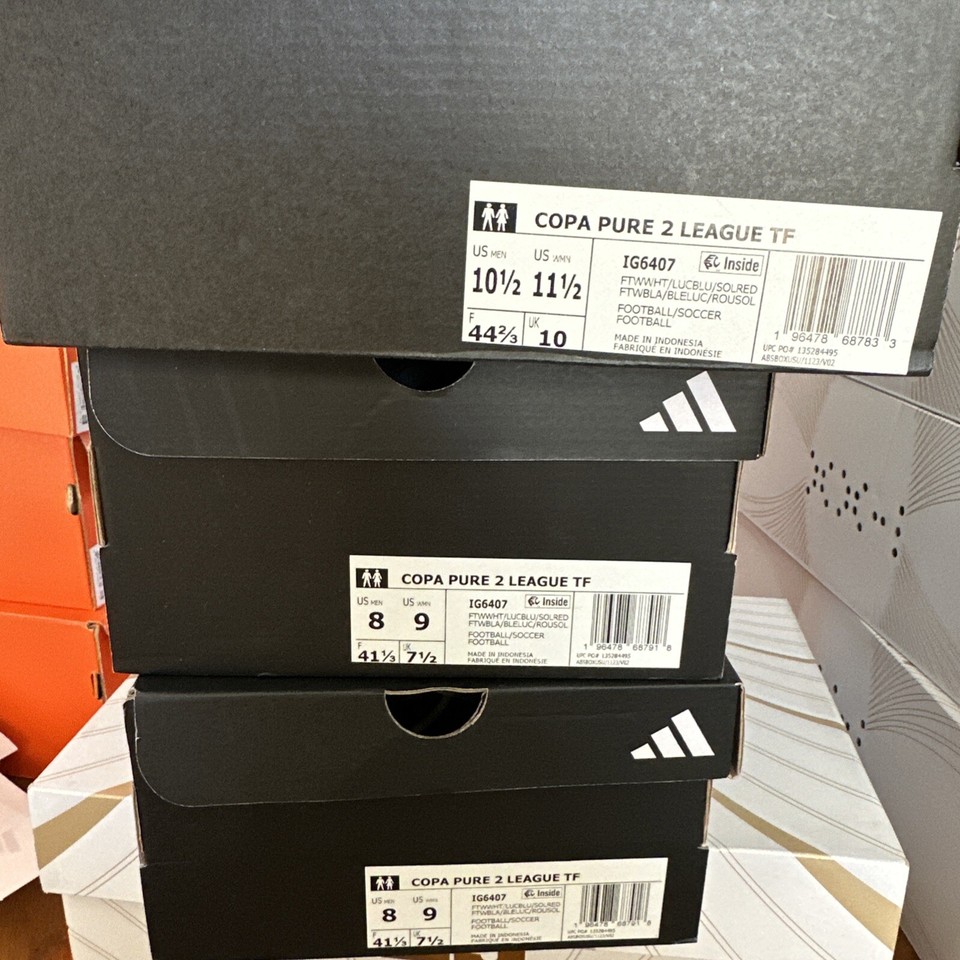 Adidas Copa Pure 2 League TF Mens Turf Soccer Cleats White Blue Pick ...