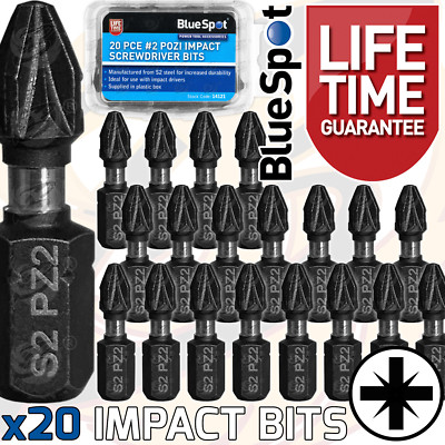 PZ2 IMPACT Bits Drill Driver Pozi Screwdriver Bit 25mm Pozidrive S2 ...