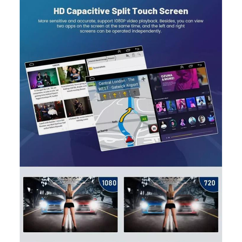 CarPlay Car Stereo Radio Fit Jeep Wrangler JK 2007-2018 w/ Camera GPS ...