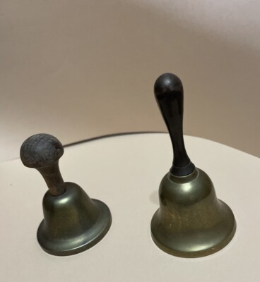 Vintage 3 1/2 Inch Dinner/School Bell And 2 1/4 Inch School Bell | eBay
