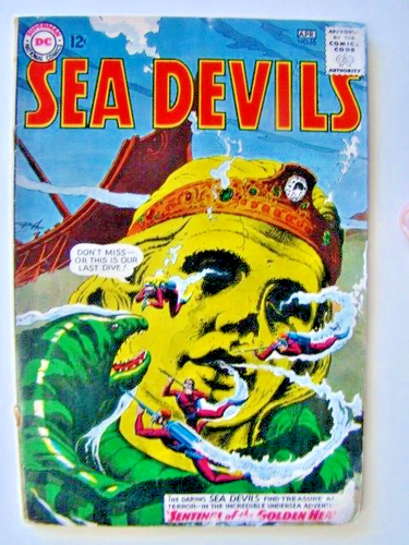 Sea Devils #16 Russ Heath Cover Art Skin Diving Daredevils DC Comics ...