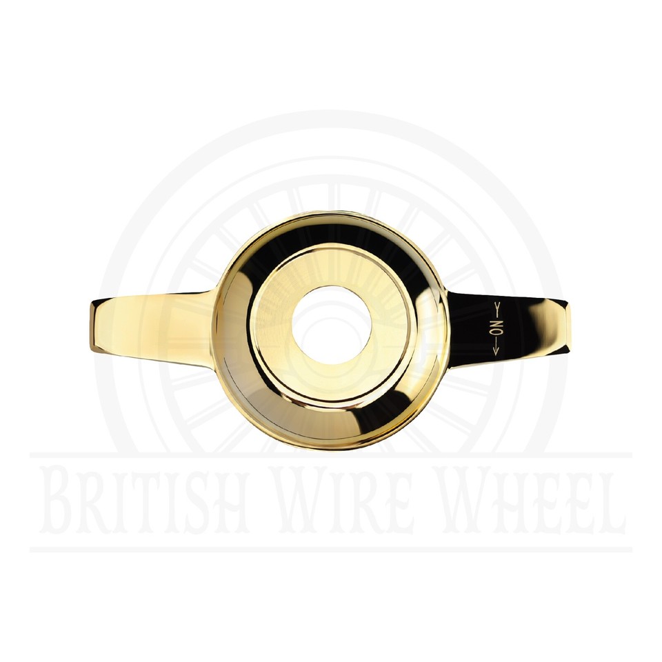 British Wire Wheel Gold & White Wheel Chips with Gold KO Spinner Caps ...