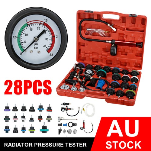 28PCS Universal Radiator Pressure Tester Adapters Vacuum Type Cooling ...