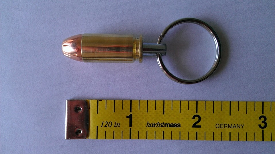 Replica .40 S&W Brass Bullet Keychain with Hornady XTP Bullet ...