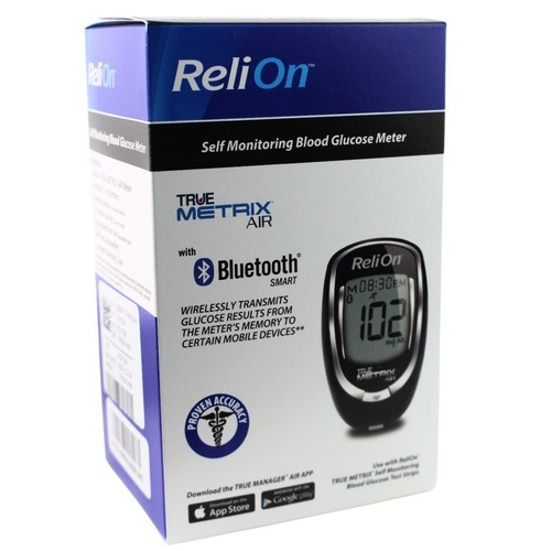 ReliOn TRUE METRIX Air Self-Monitoring Blood Glucose Meter Bluetooth ...