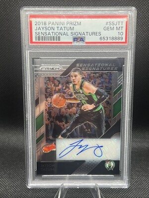 2018 Panini Prizm Jayson Tatum Sensational Signatures Psa 10 | eBay
