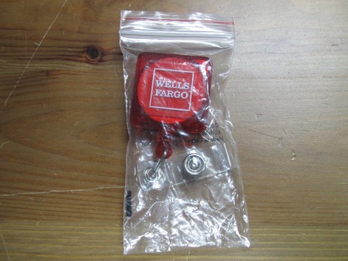 Wells Fargo Clip On Retractable Keychain/ ID Badge/ Fob Holder! Brand ...