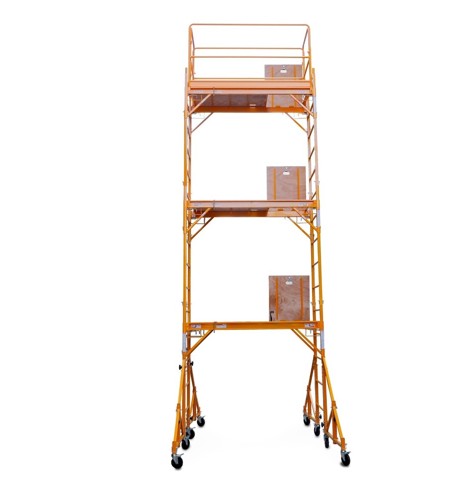 18 Ft Scaffolding Tower w/ Hatch Platform 1000 Lbs. Capacity W/ 36 ...