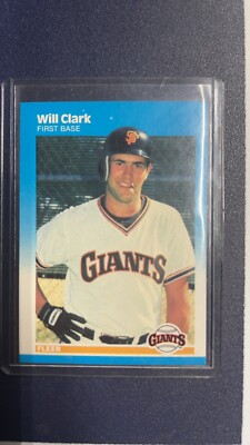 1987 Fleer Will Clark Rookie RC Card #269 San Francisco Giants Mid-To ...