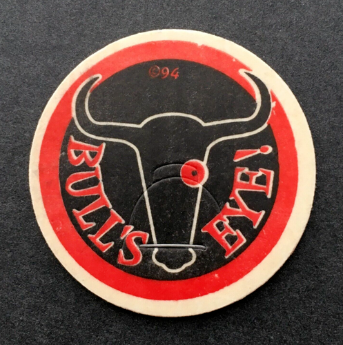 BULLS EYE! Pog Milk Cap Bull Red Black POG Animal 90s Vintage Game ...