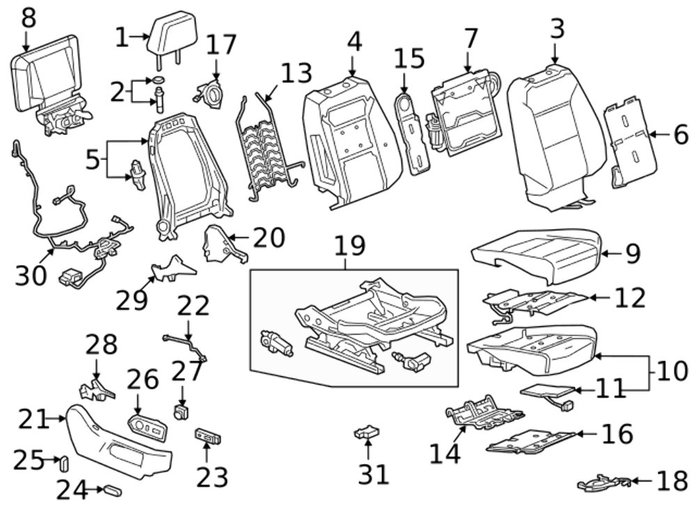 New Genuine GM Seat Module (2021-2023) OE 13538678 | eBay