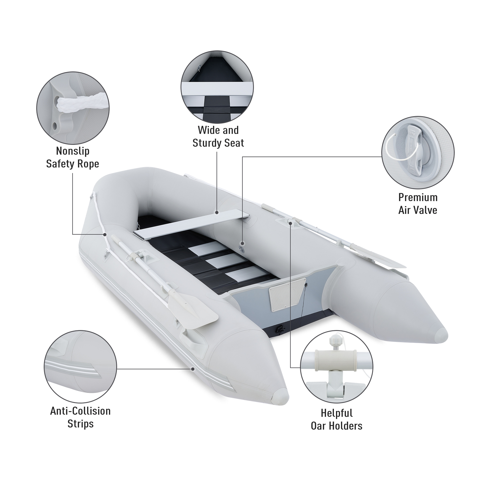 10ft Inflatable Boat Raft Fishing Dinghy Tender Pontoon Dive Rescue ...