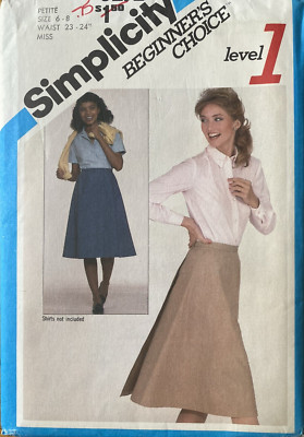 Vtg 1981 Simplicity 5232 Back-WRAP SKIRT sewing pattern sz 6-8 UNCUT | eBay