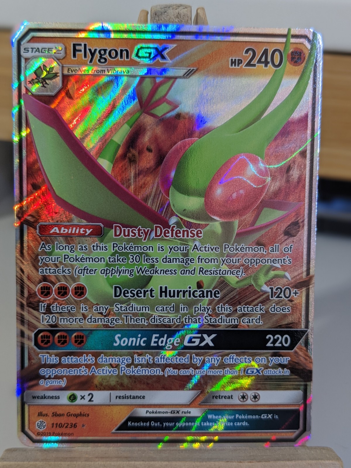 Pokémon TCG Flygon GX Sun & Moon - Cosmic Eclipse 110/236 Holo Ultra ...