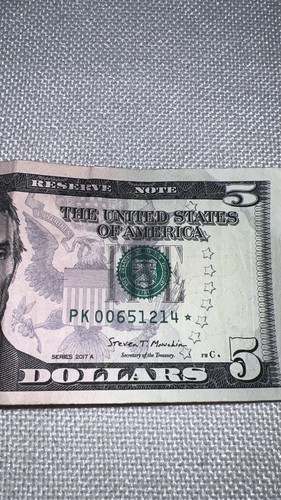 Rare! 5$ Dollar Bill Star Note ⭐️ 2017A Series | eBay