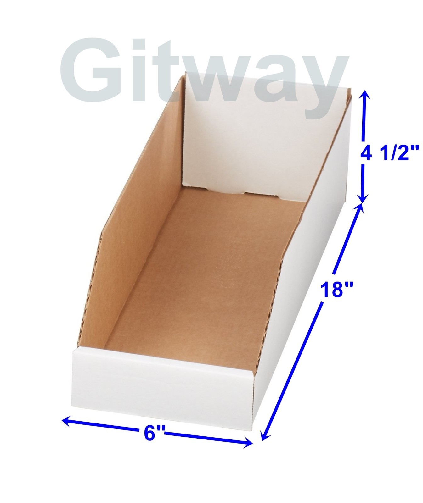 Aviditi BINBWZ618 Corrugated Open Top Bin Box for sale online | eBay