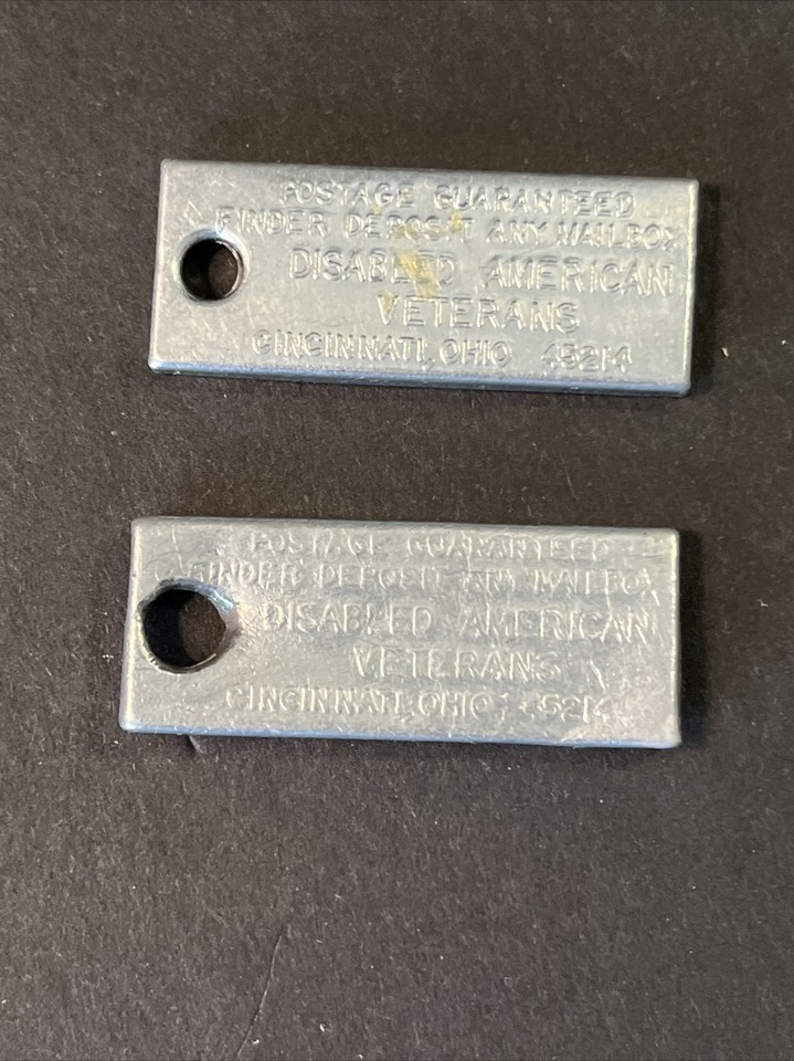 Vintage OHIO DAV Disabled American Veterans Mini License Plate Tag 1974 ...
