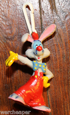 VINTAGE WHO FRAMED ROGER RABBIT PVC FIGURE BULLY KNOCKOFF KEYCHAIN CLIP ...