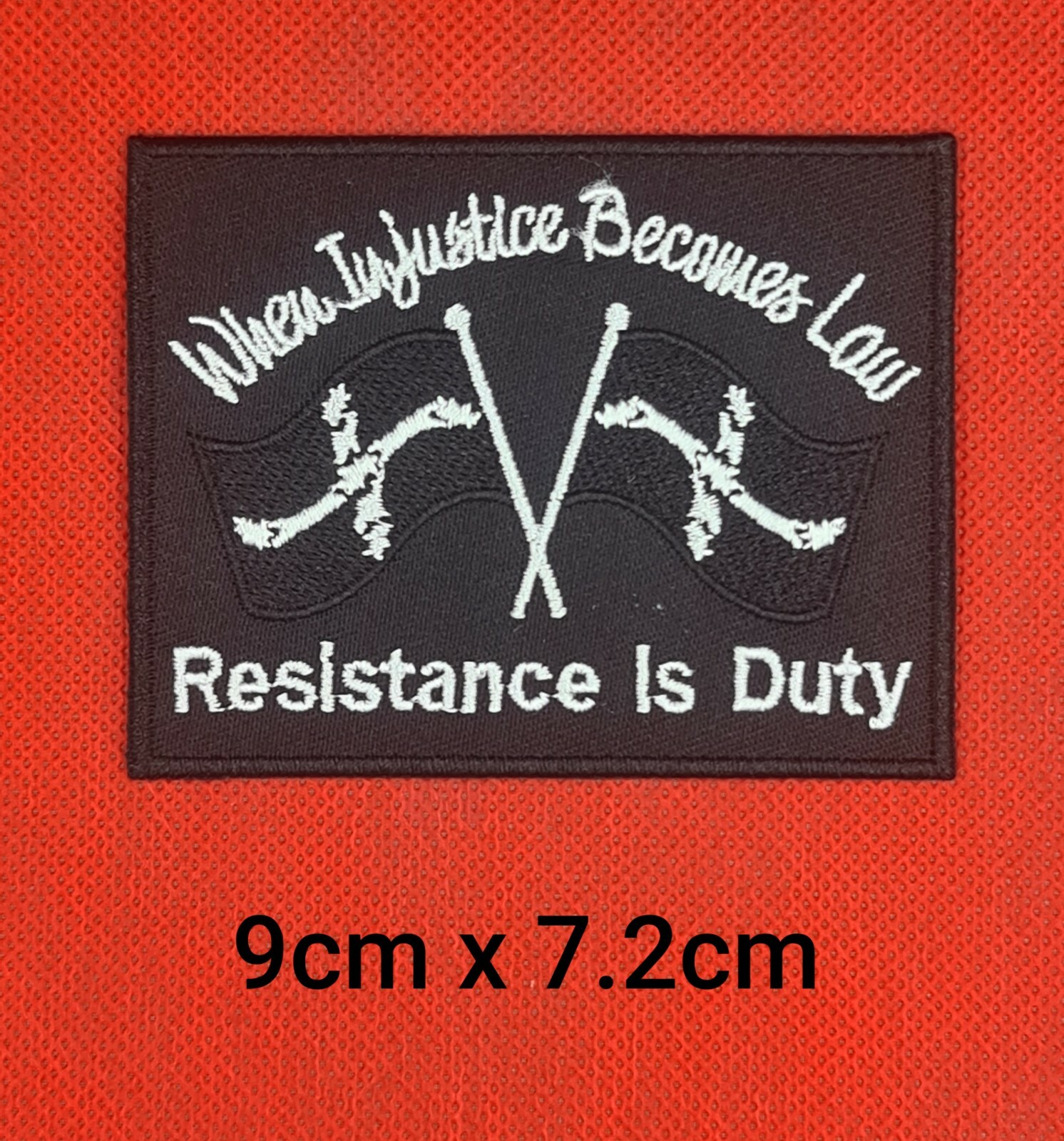 EUREKA BLACK N WHITE FLAGS AUSTRALIA VEST HARLEY DAVIDSON BIKER PATCH ...