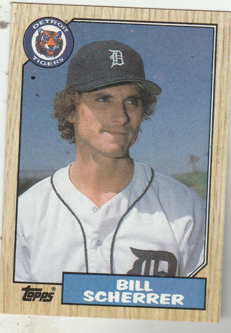 FREE SHIPPING-MINT-1987 Topps #98 Bill Scherrer Detroit Tigers PLUS ...