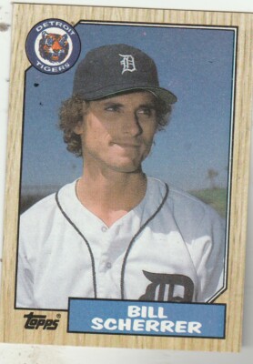 FREE SHIPPING-MINT-1987 Topps #98 Bill Scherrer Detroit Tigers PLUS ...