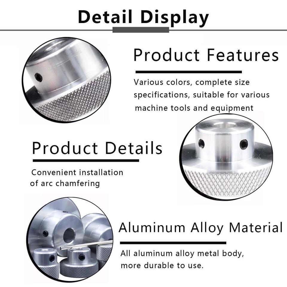 Mini Lathe Handwheel 20/30/40/50/60/80mm Aluminum Hand Wheel With Crank ...