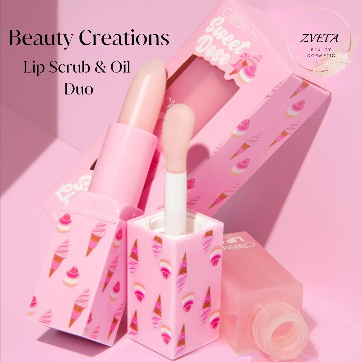 Beauty Creations, Sweet Dose , Lip Oil & Lip Scrub, Set | eBay