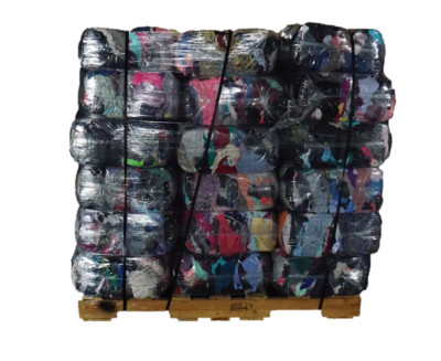 Pallet of 25 lb. Compressed Bag of Colored Sweatshirt Rags (51 bags ...