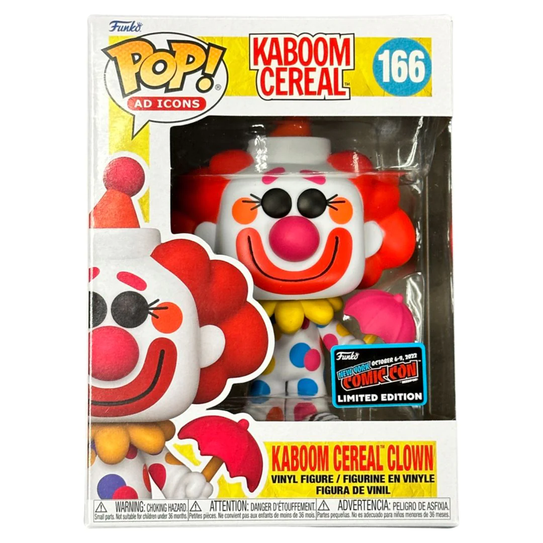 Kaboom Cereal Clown NYCC (Official Sticker) Exclusive Funko Pop! #166 ...