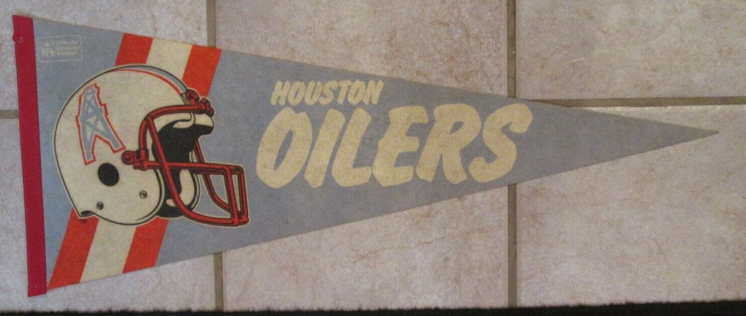 NFL STADIUM SOLD HOUSTON OILERS FULL SIZE 12 x 30 PENNANT VINTAGE | eBay