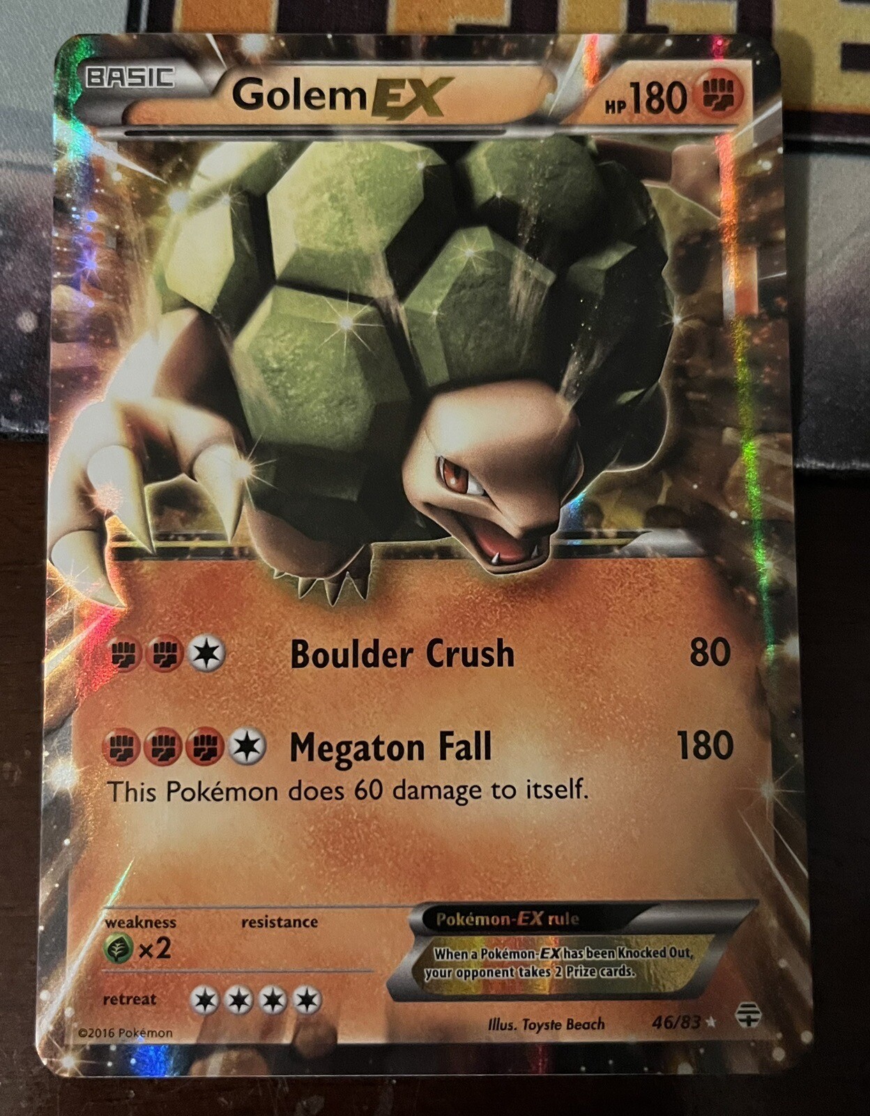 Pokemon TCG XY Generations Golem EX Holo Ultra Rare 46/83 LP | eBay