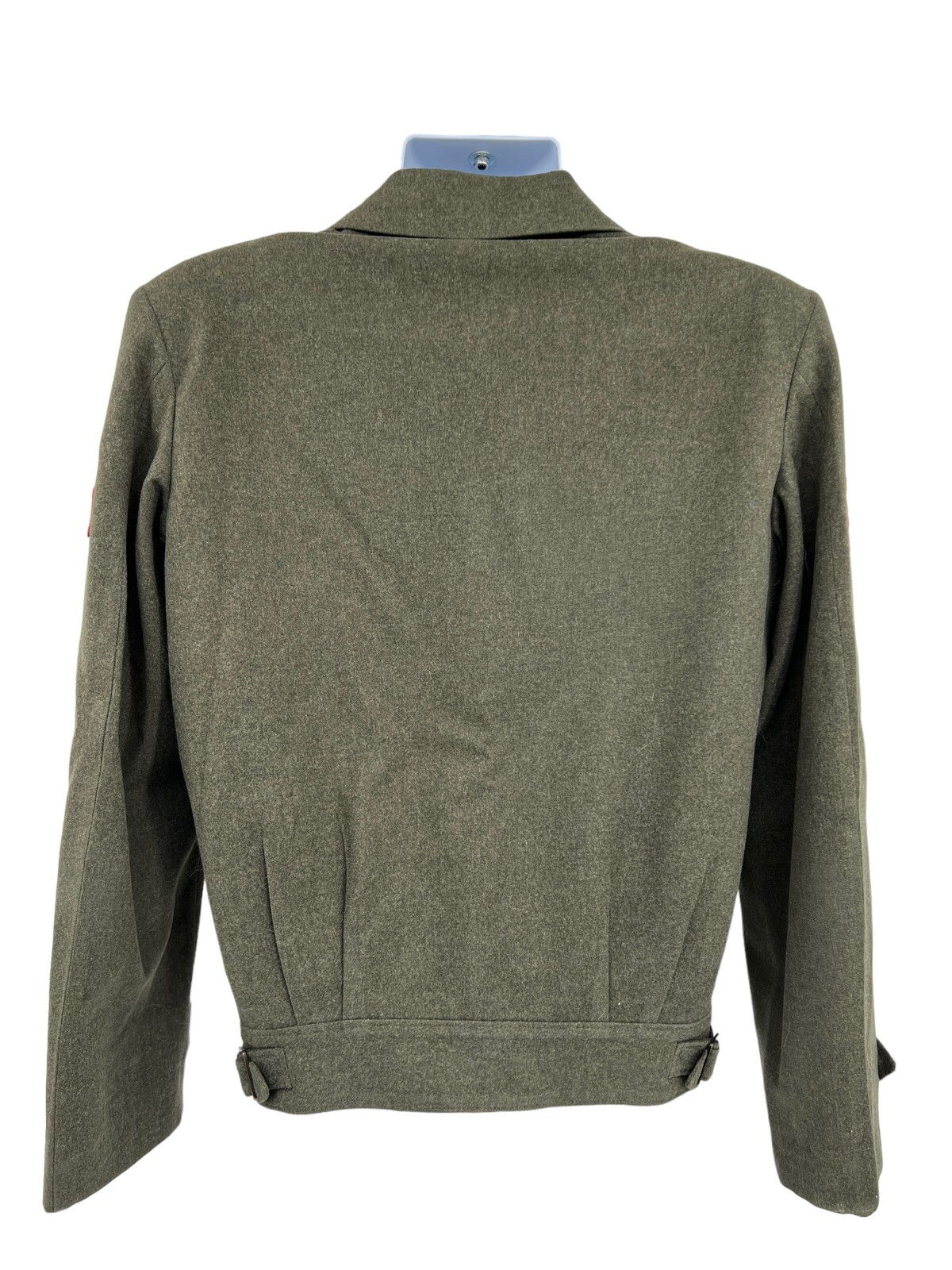 Vintage US Navy Surplus Mens Size 38 Green Wool Coat Jacket Embroidered ...