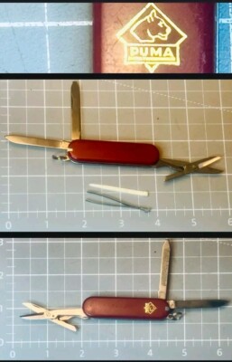 Vintage NOS Puma Swiss Army multitool Pocket Knife Scissors Tweezers ...