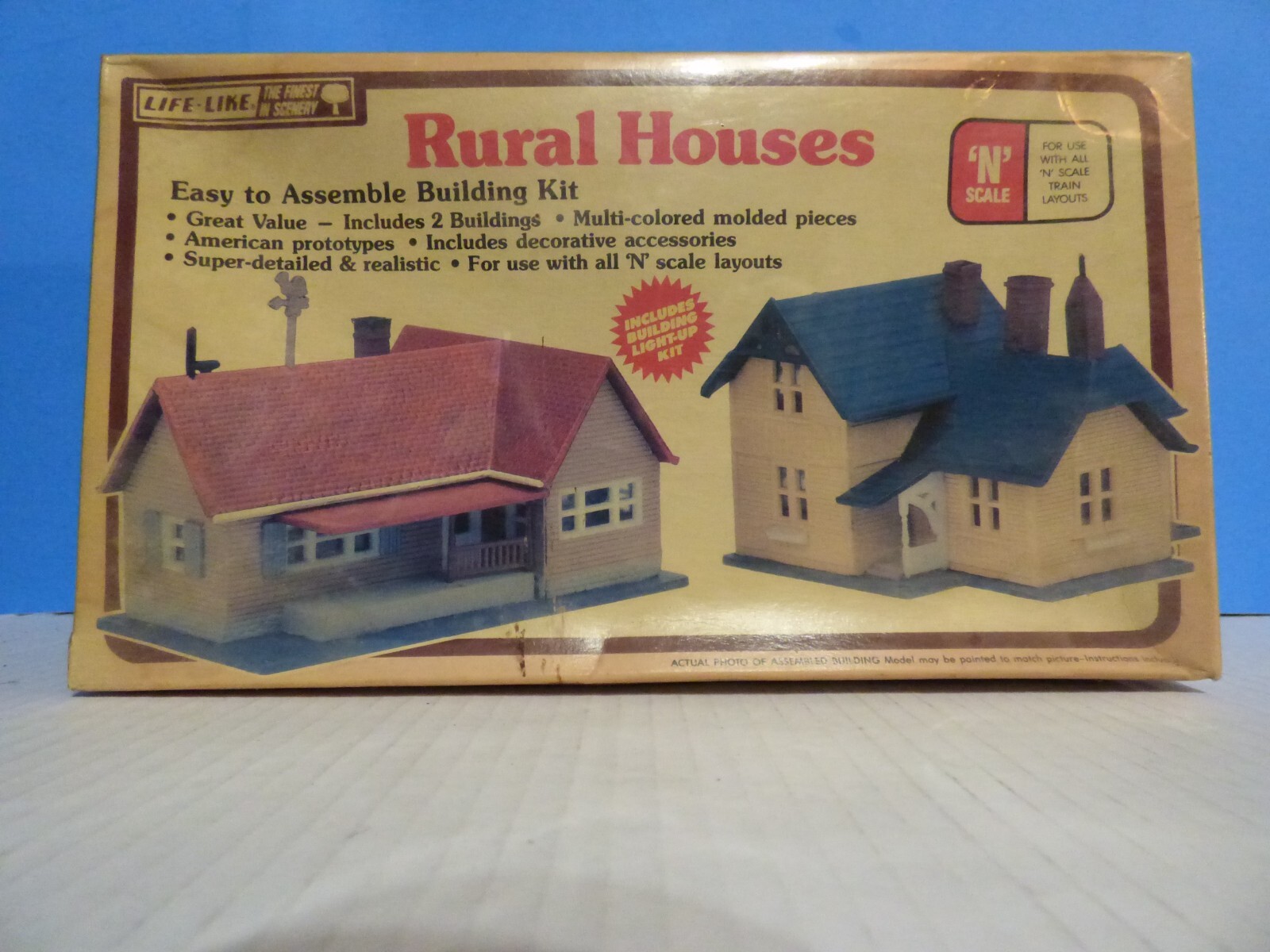 Life Like 7405 N Rural Houses Light-Up Building Kit (Box of 2) D-3 | eBay