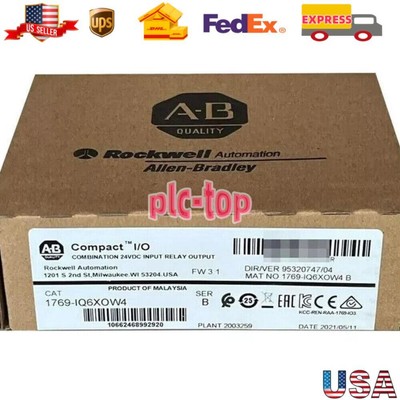 New AB 1769-IQ6XOW4 Compact I/O 24VDC Input Relay Output Module US Free ...