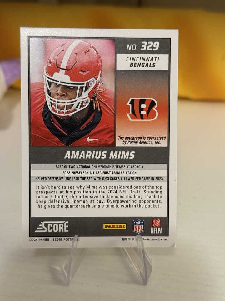 2024 Score - Rookies Amarius Mims #329 Green Signatures (AU, RC) | eBay