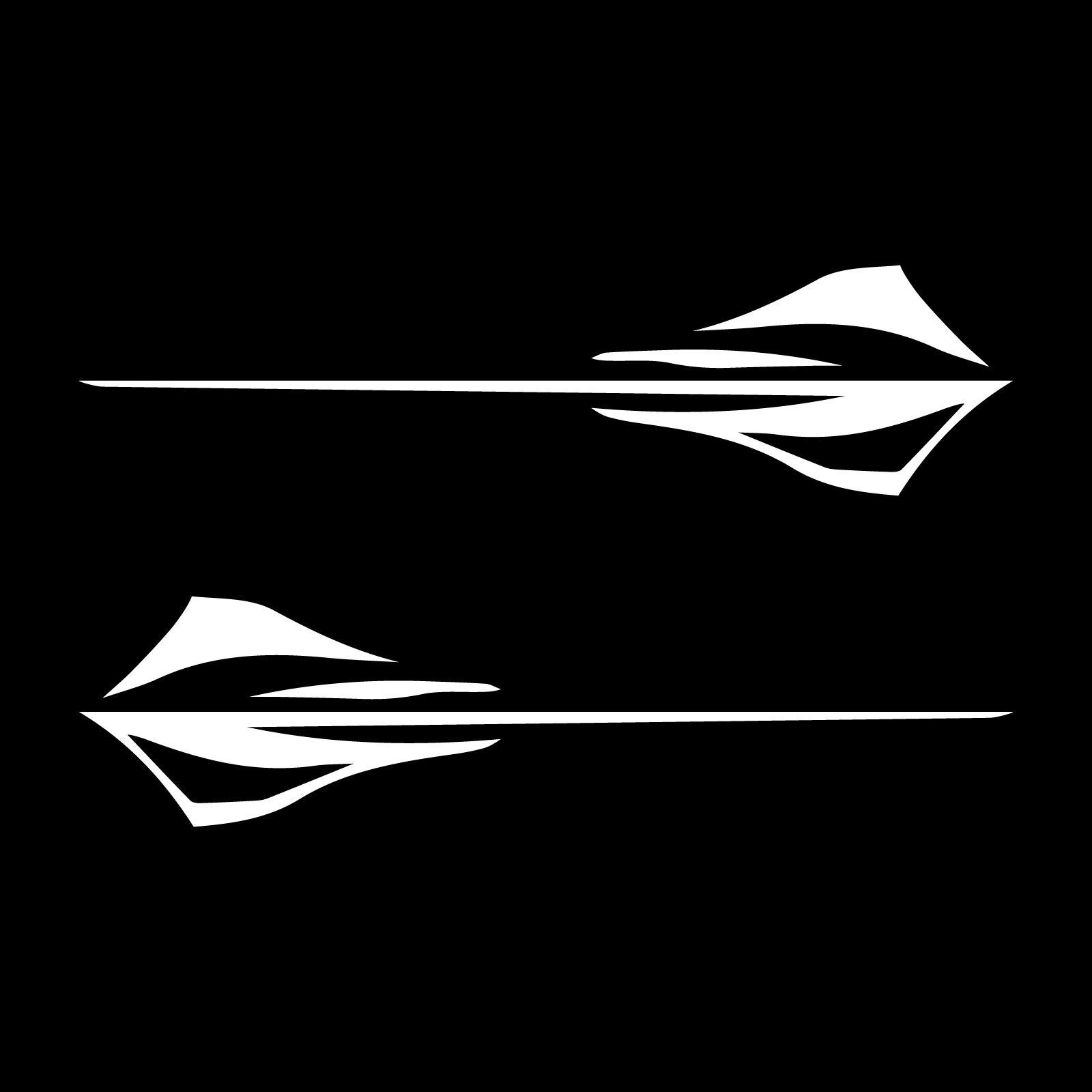 2pcs Corvette Stingray Badge Logo Vinyl Decal Stickers (1set - 2pcs) | eBay