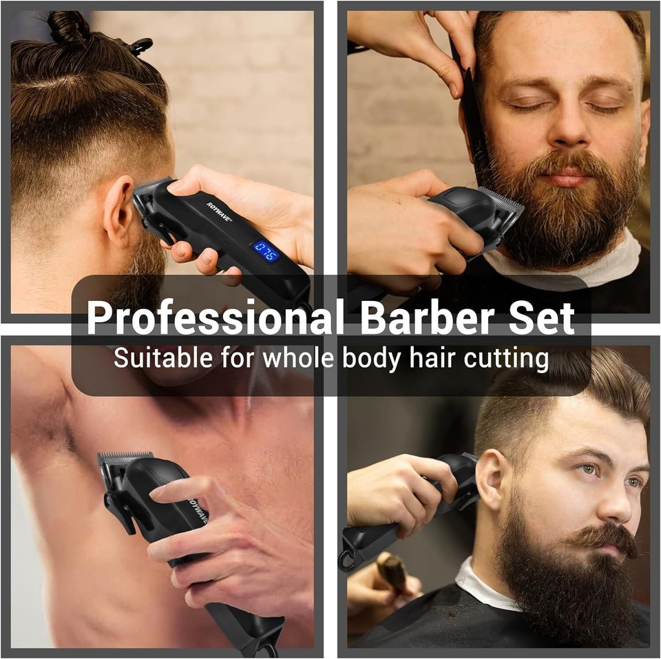 Professional Barber Set with Hair Clipper and Detail Trimmer ...