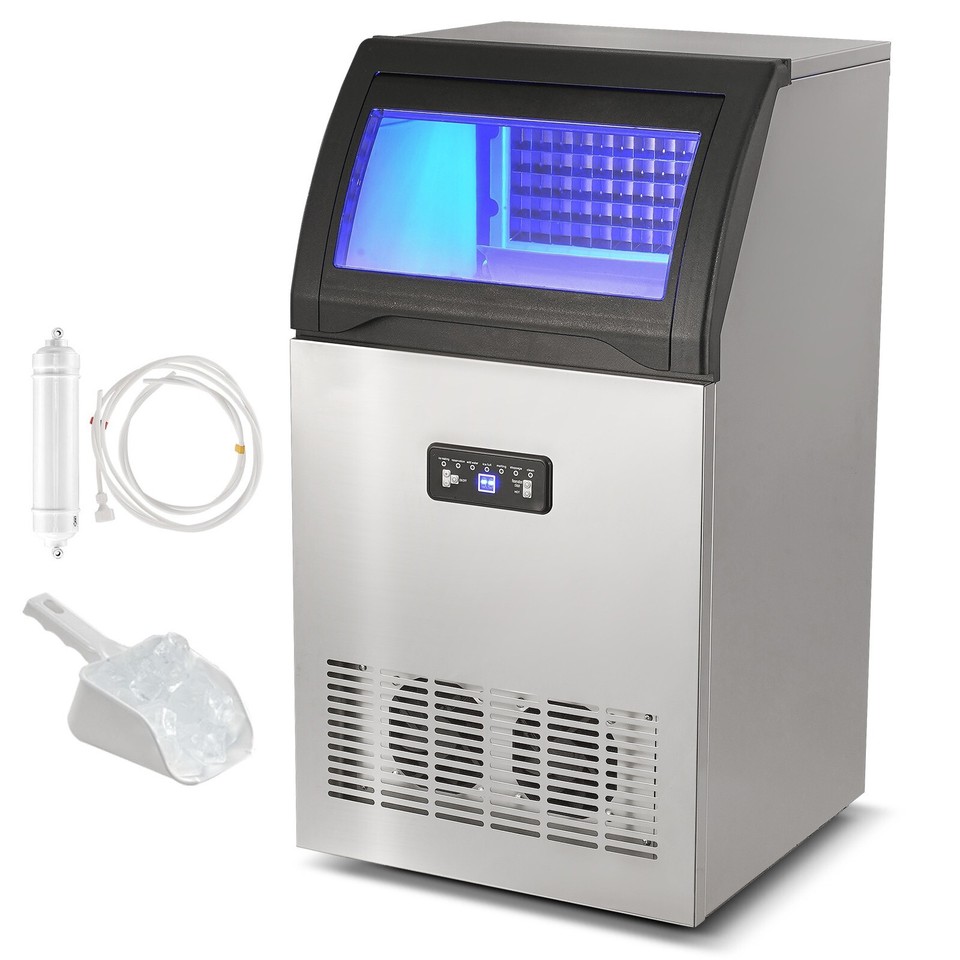 150lb Commercial Ice Maker Undercounter Ice Cube Machine Freestanding ...